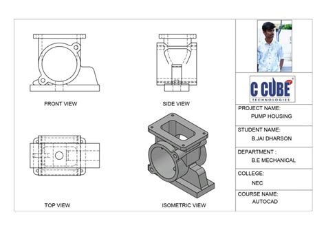 C Cube Cad Centre On Linkedin Ccube Studentproject Cadcourses Erode Autocad