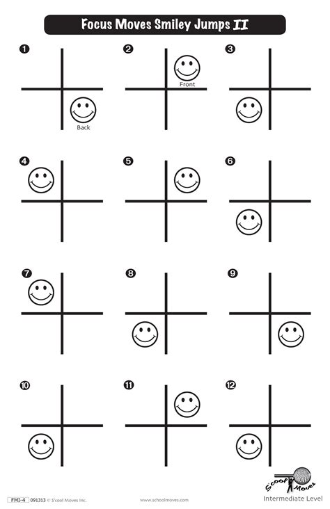 Focus Moves Poster Set With Instruction Booklet Grades K Posters S Cool Moves Inc