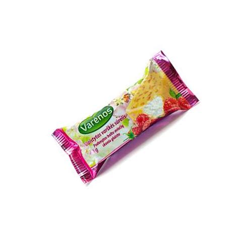 Glazed Curd Cheese Bar With Raspberries Varena 40g Rodyna Shop