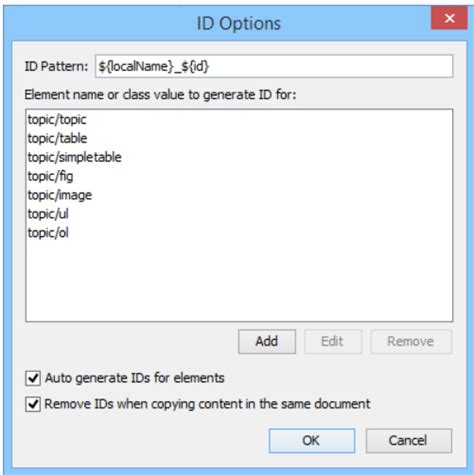 How To Automatically Generate Ids For Elements In Oxygen Xml Editor
