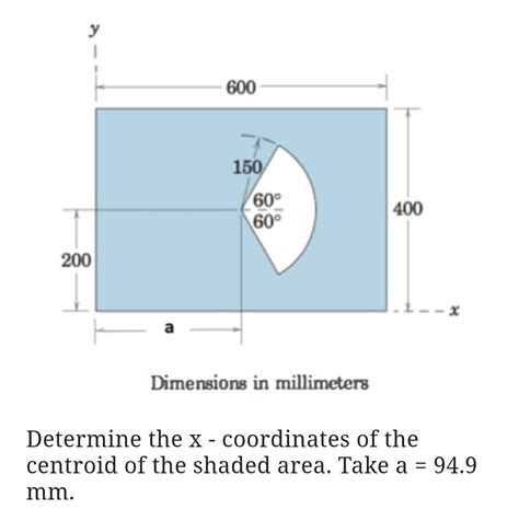 Solved Determine The X ﻿coordinates Of The Centroid Of The