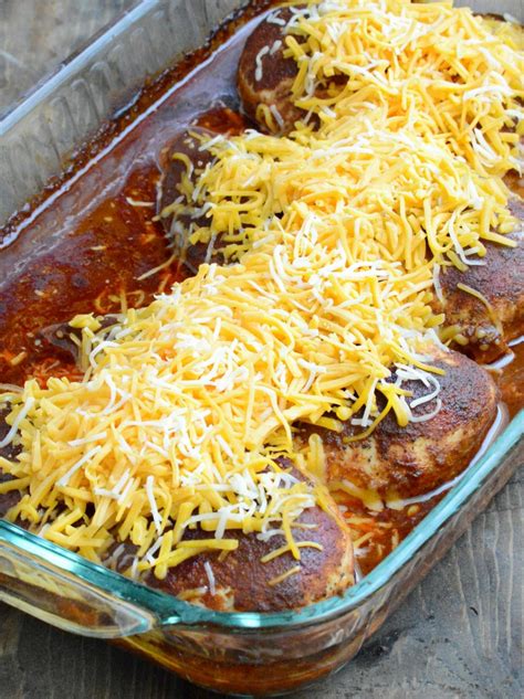 Low Carb Enchilada Chicken Bake The Weary Chef