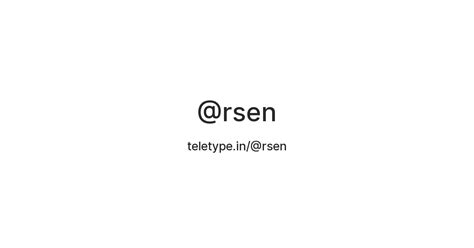 Rsen — Teletype