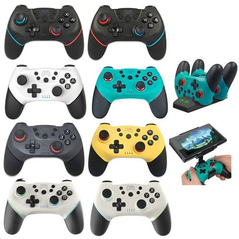For Switch Switch Oled Switch Lite Bluetooth Handle 6 Axis Wireless Gamepad Left Blue Right