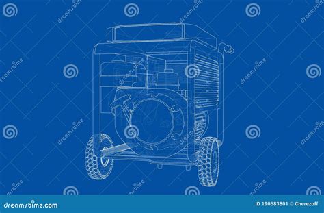 Outline Portable Gasoline Generator Vector 153806447