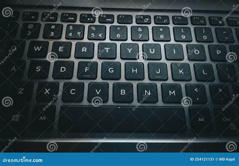 Hp Laptop Keyboard Stock Image Image Of Keyboard Font 254121131