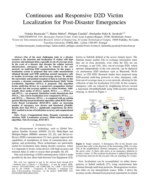 Pdf Continuous And Responsive D D Victim Localization For Post