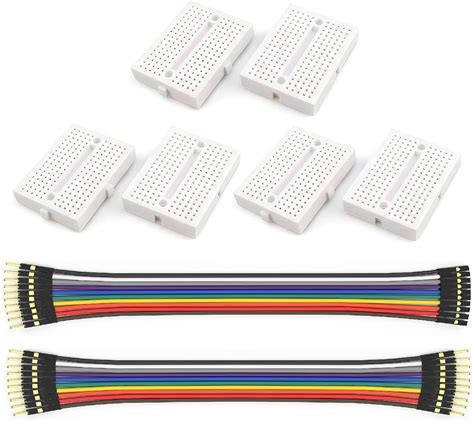 wwzmdib 6pcs 170 hole white breadboard solderless prototype pcb board kit for