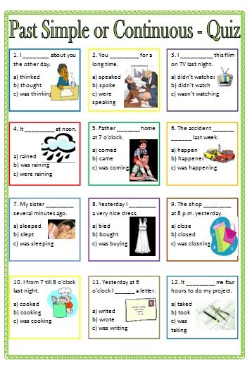 Past Simple Or Continuous Quiz