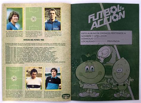 Álbum Fútbol en Acción Danone Año Naranjito Incompleto Listings