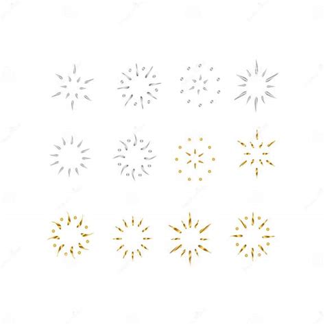 Firework Sparkling Vector Firework Sparkling Collection Sets Stock Illustration Illustration