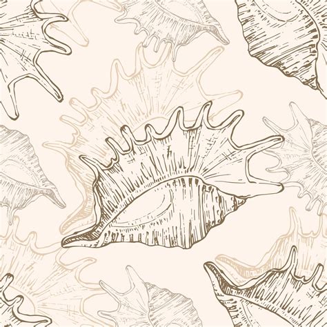 Premium Vector Seamless Pattern Background Shell