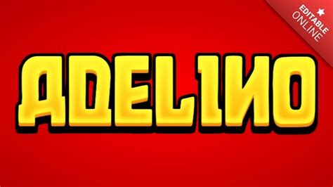 Adelino Fun Yellow 3d Text Effect Generator