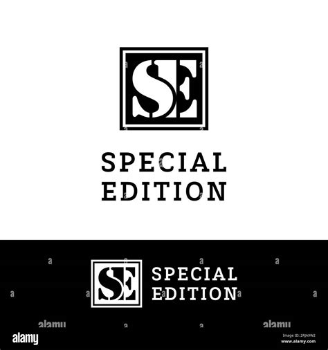 Monogram Initial Se Simple Minimalist Logo Design Stock Vector Image