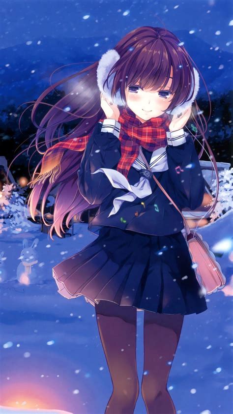 Winter Anime Girl Wallpapers Top Free Winter Anime Girl Backgrounds