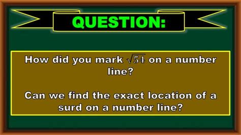 Plotting Square Roots On A Number Line PPT