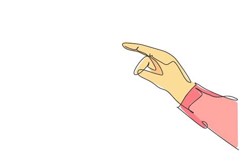 Premium Vector Human Finger Touching Gesture Single Continuous Line