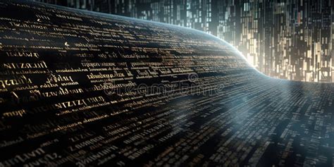 Printed Text Leading To Digital Information Age Galaxy Generative Ai Stock Illustration