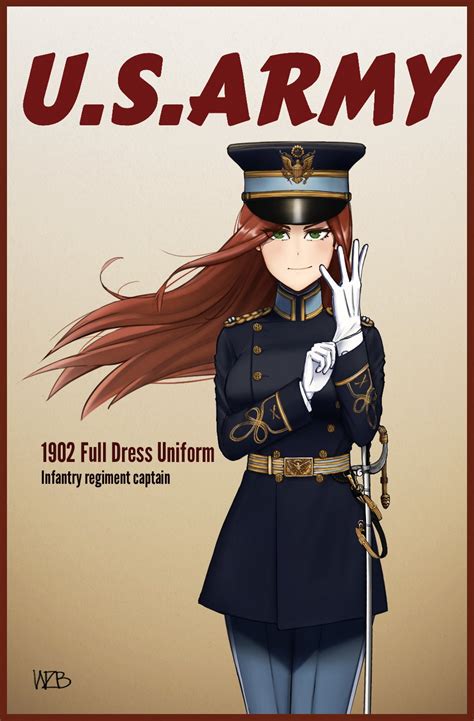 Anime Girl Military Uniform