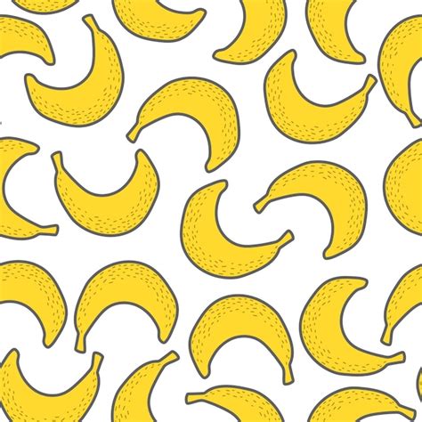 Premium Vector Seamless Pattern With Cartoon Bananas