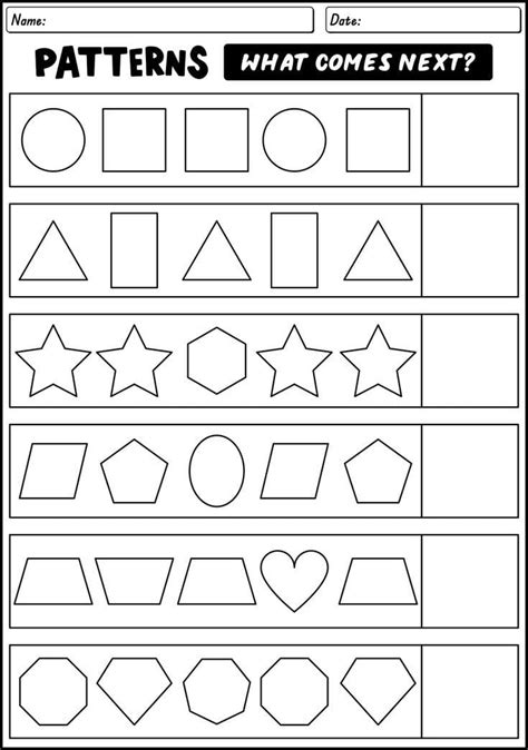 Art Pattern Practice Worksheets Free Download And Print For You