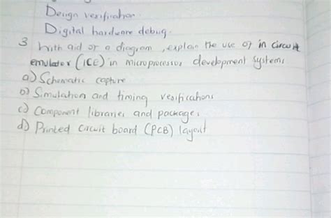 Derign Vesfiriation Digital Harduor Debug 3 StudyX
