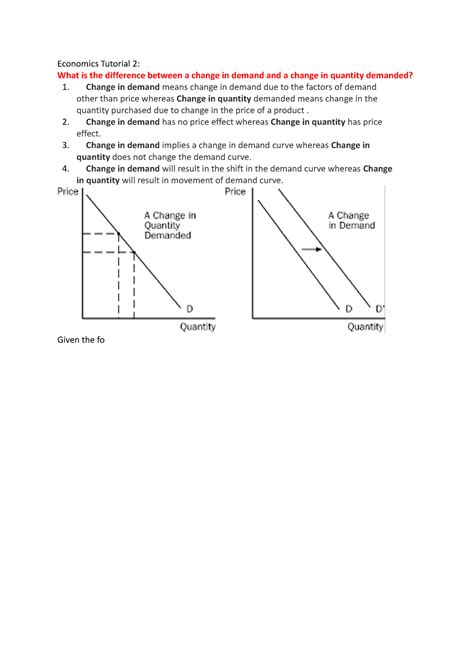 Economics Tutorial 2 Notes Economics Tutorial 2 What Is The