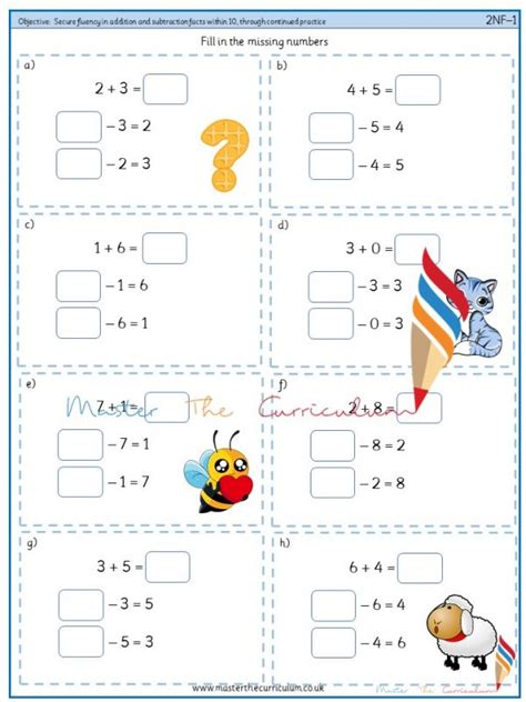 Secure Fluency In Addition And Subtraction Facts Within 10 Through Continued Practice 2