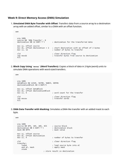 Microprocessor Code Examples Week Pdf Computer Hardware Computer