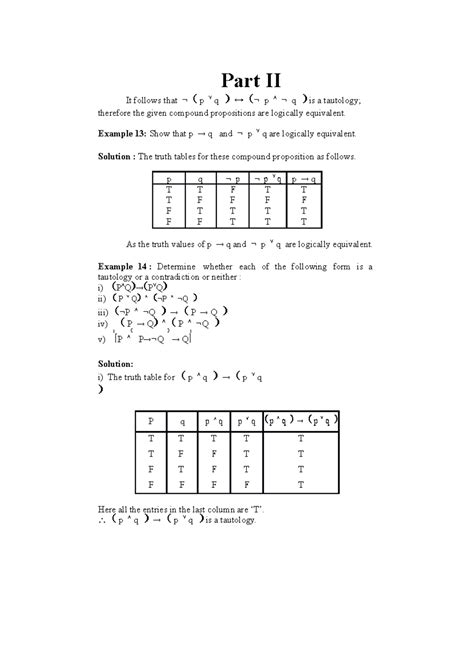 Unit I Discrete Maths Part Ii Propositional Logic And Counting Theory