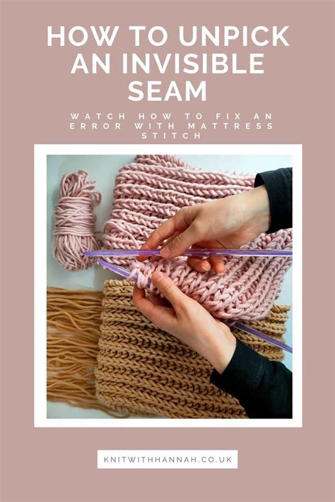 Unpicking A Seam In Stocking Stitch Knit With Hannah Stocking