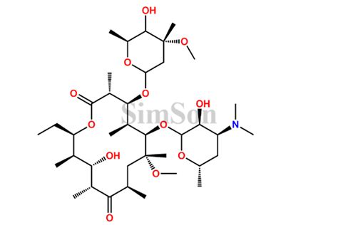 Clarithromycin Corresponding Impurity Of Erythromycin B Cas No Na