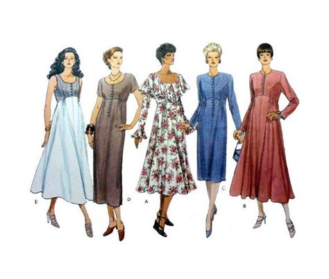 Vogue Basic Design 1338 Raised Waist Dress Sewing Pattern Etsy