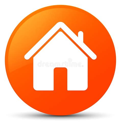 Home Icon Orange Round Button Stock Illustration Illustration Of Sign