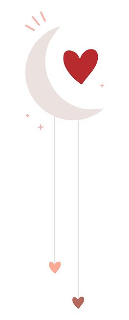 3월 8일 발렌타인 데이에 큰 사랑의 마음의 형태로 별과 달별 아이콘 달 하늘에 대한 스톡 벡터 아트 및 기타 이미지 달