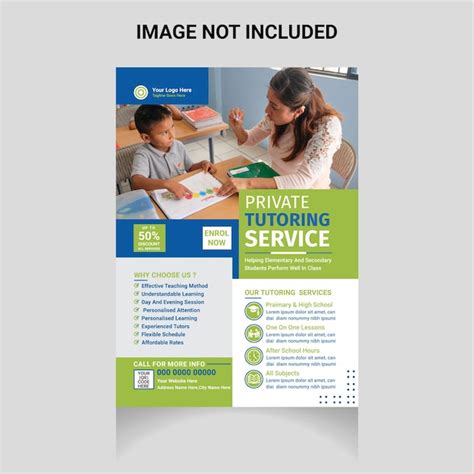 Premium Vector Private Tutoring Flyer