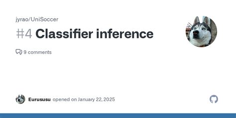 Classifier Inference · Issue 4 · Jyraounisoccer · Github