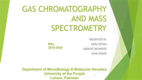 Gas Chromatography Mass Spectrometry Gc Ms Pptx Chemistry Science