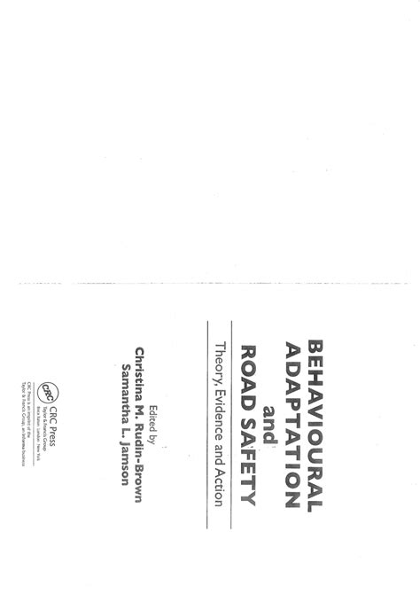Pdf The Psychology Of Behavioural Adaptation
