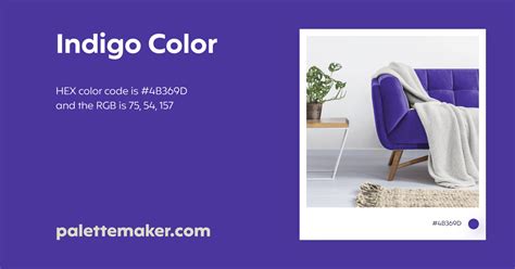 Indigo Color Hex 4b369d Meaning And Live Previews Palettemaker
