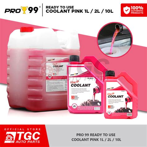 Pro 99 Coolant Ready To Use Coolant Pink Red Long Life Coolant 1L