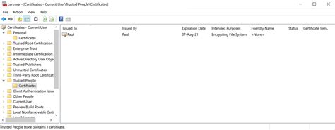 Efs Prompted To Backup File Encryption Certificate And Key On