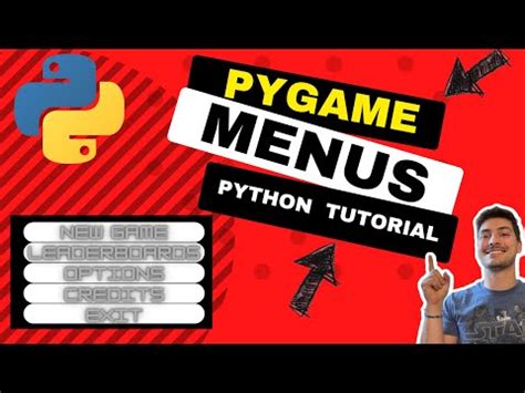 How To Create Menus In Python Games Pygame Tutorial Youtube