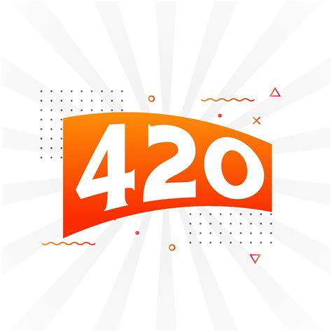 420 Number Vector Font Alphabet Number 420 With Decorative Element