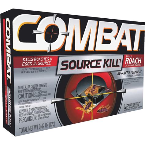 Combat Source Kill 042 Oz Solid Small Roach Bait Station 12 Pack