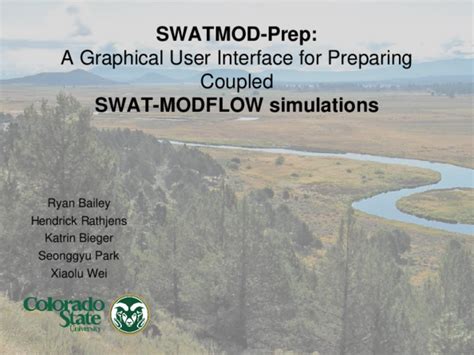 Pdf Swatmod‐prep Graphical User Interface For Preparing Coupled Swat