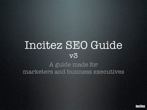 Seo Guide For Marketers Ppt