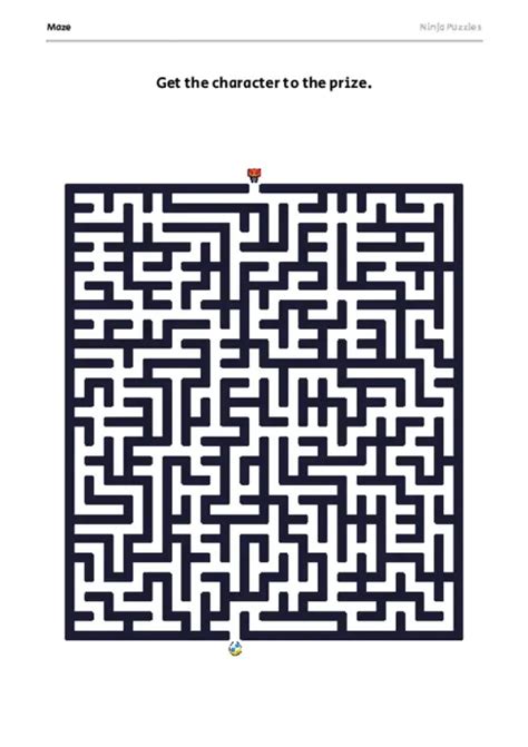 Medium Maze 8 Free Printable Pdf Puzzle