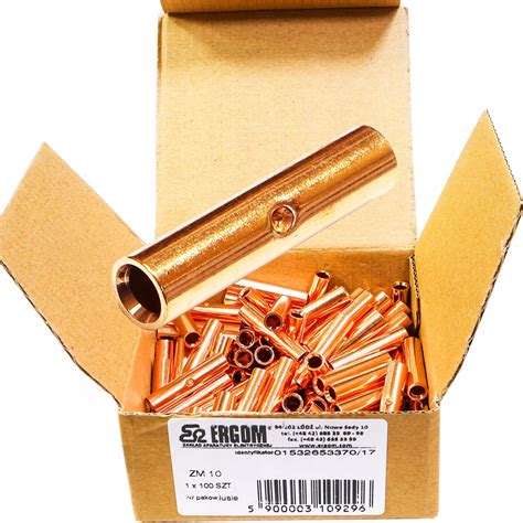 złączka mufa kablowa tulejka CU 10mm miedziana 100 ZM10 100 Cena