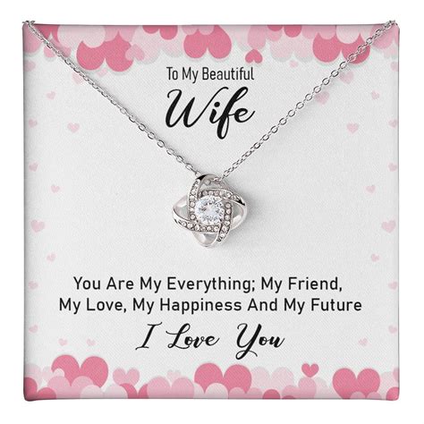 To My Wife My Future Love Knot Necklace To Wife Gorgeous T